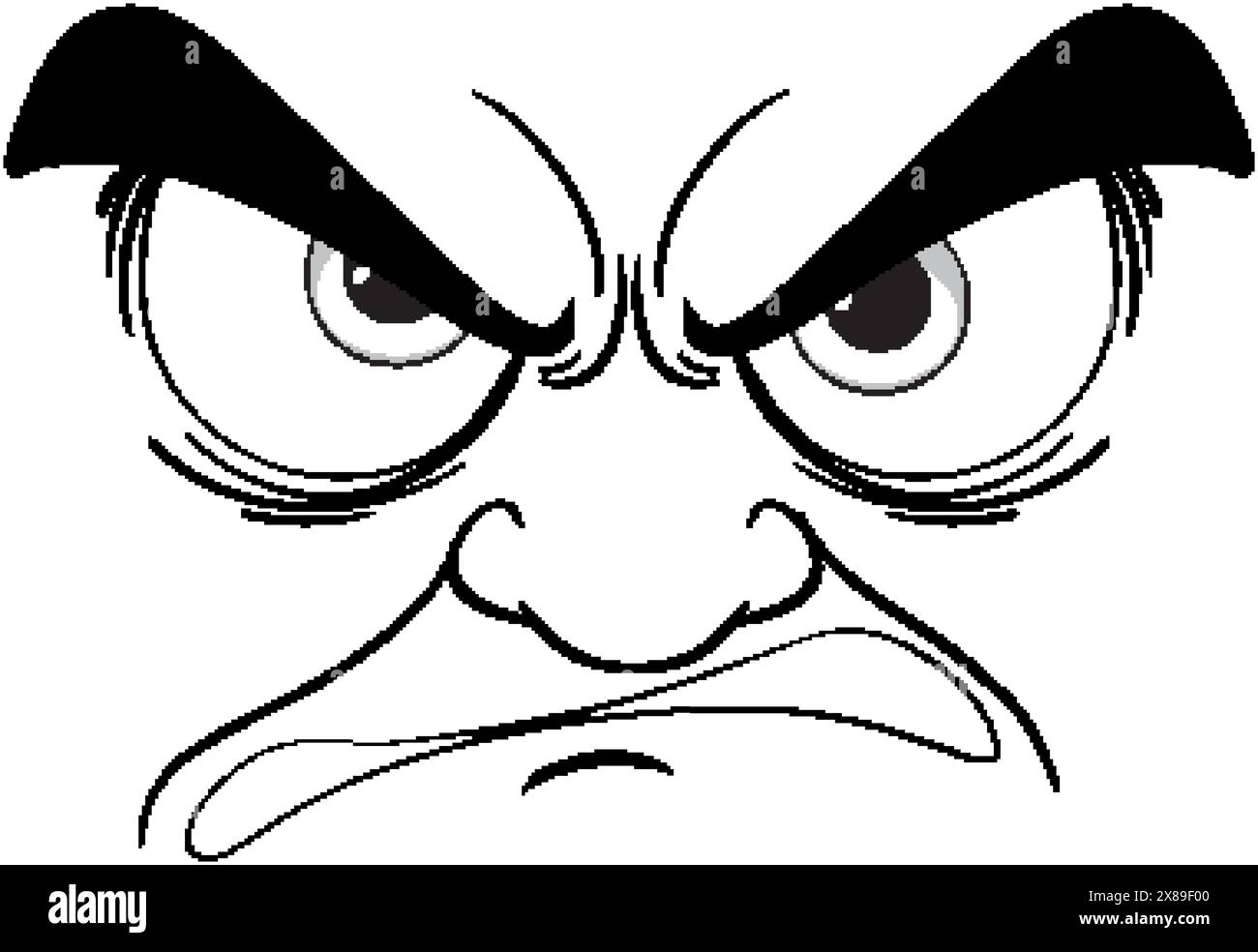 Vector art of an angry face Stock Vector Image & Art - Alamy