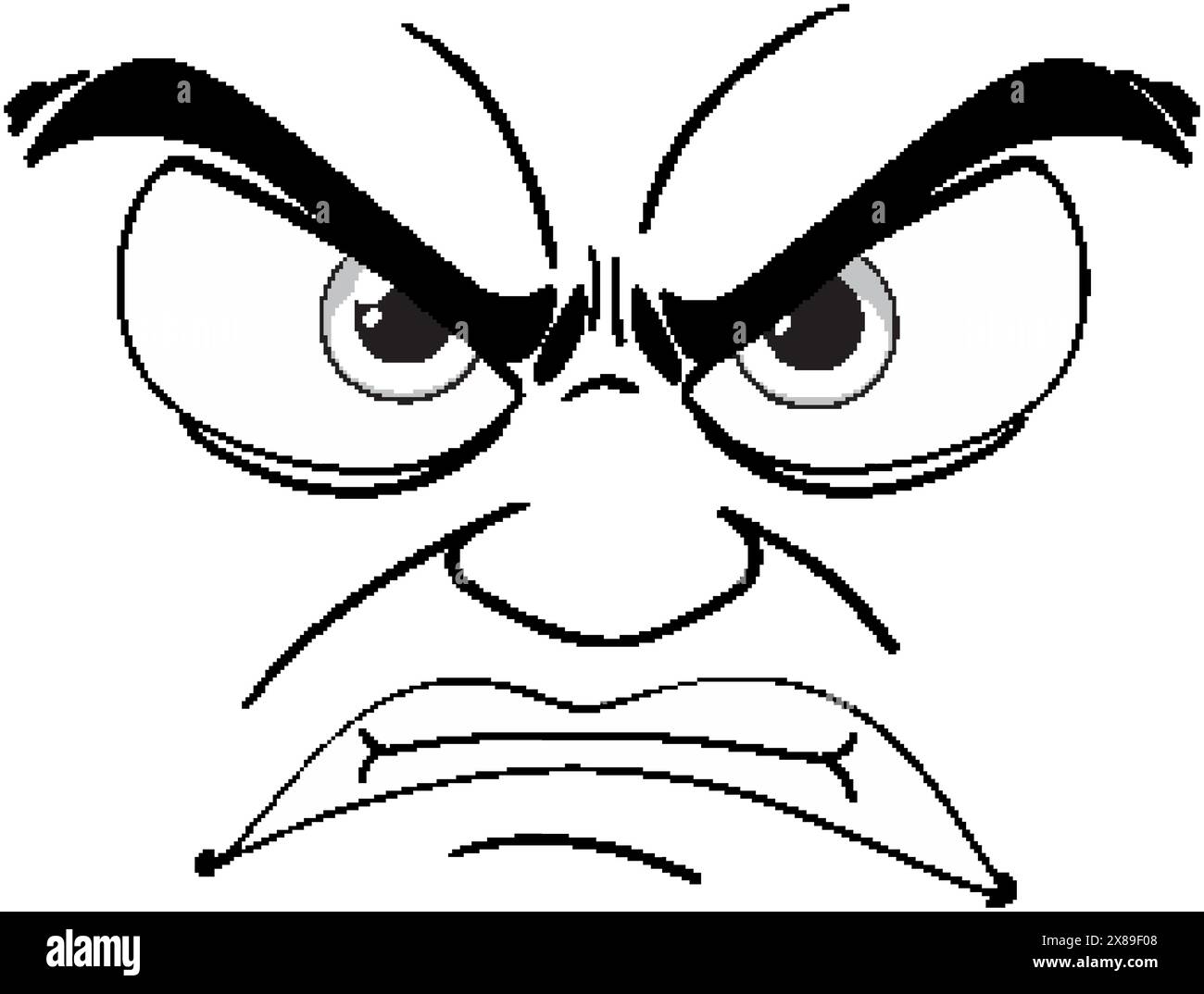 Vector art of an angry face Stock Vector Image & Art - Alamy