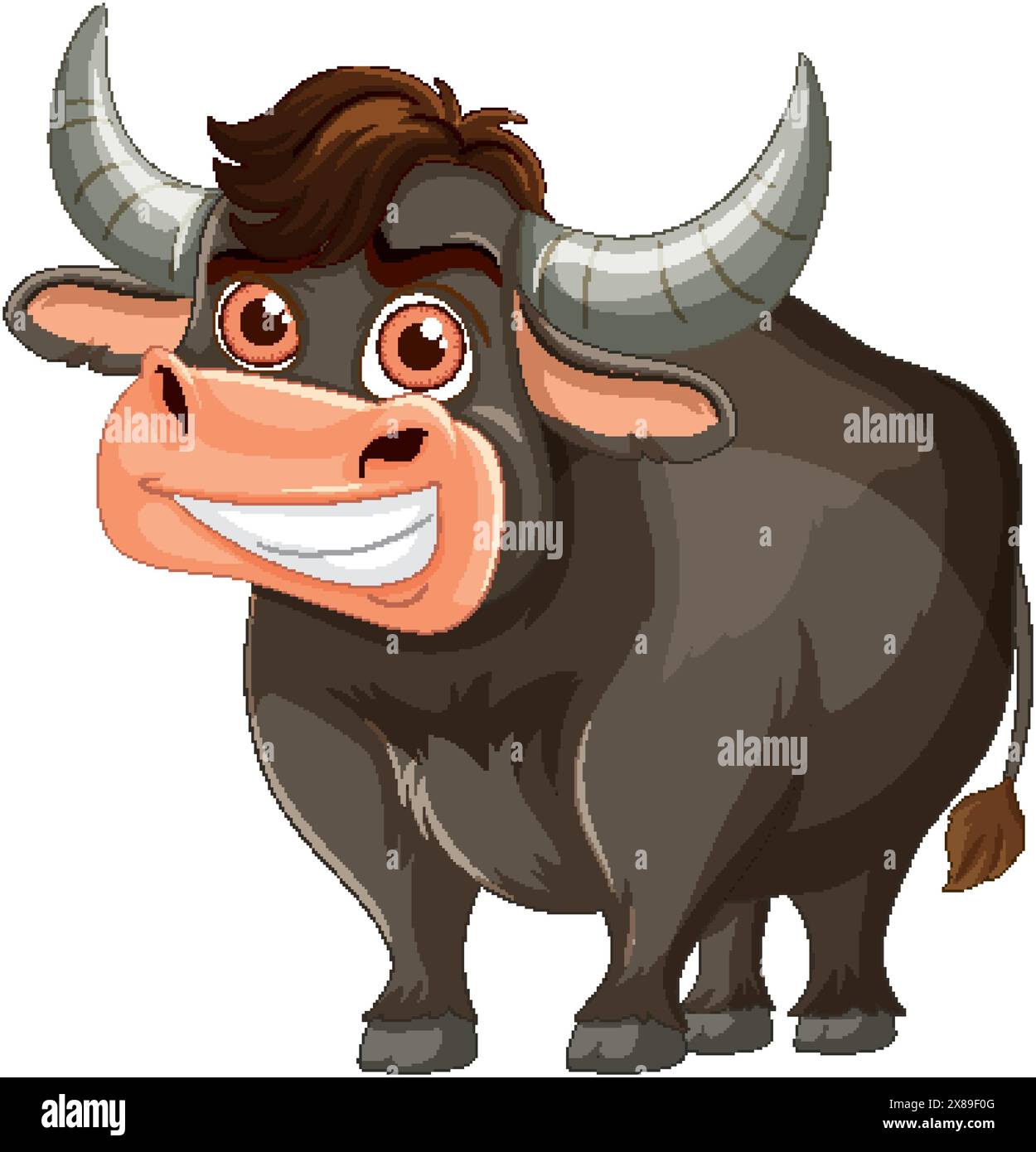 Happy bull with a big smile Stock Vector Image & Art - Alamy