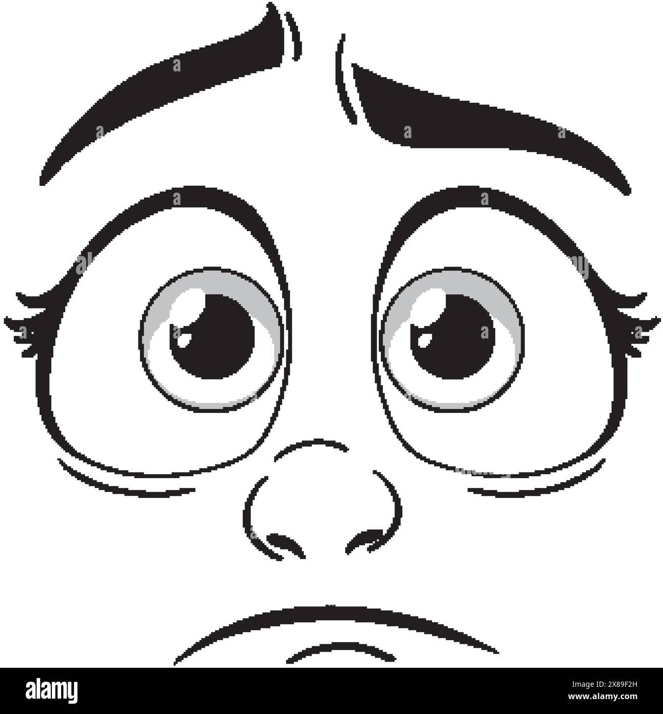 wide-eyed-cartoon-face-showing-surprise-stock-vector-image-art-alamy