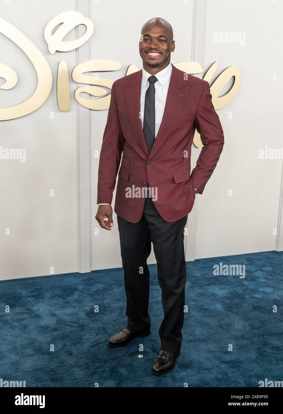 Adrian Peterson attends 2024 Disney Upfront at Jacob Javits Center in ...