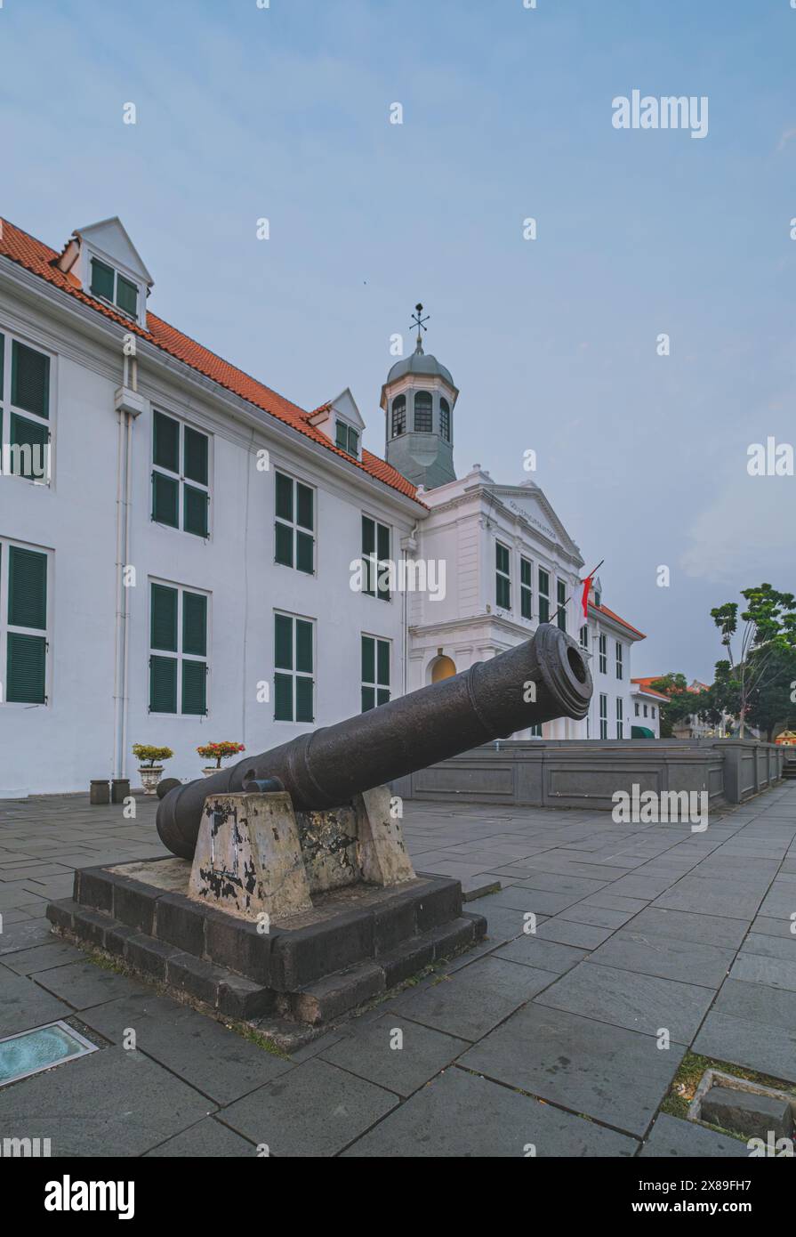 Jakarta, Indonesia - May 7th, 2024. Black cannon stand sentinel in ...