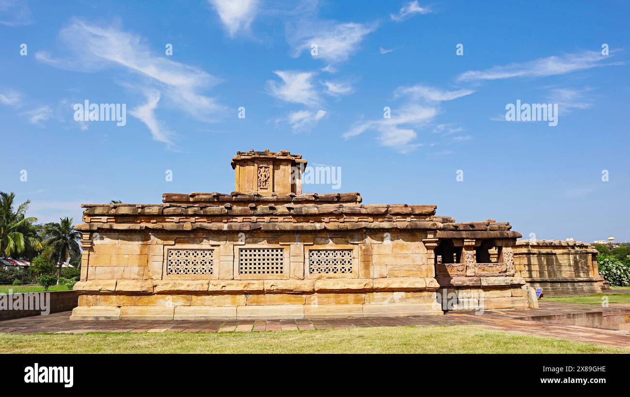 View of the Lad Khan Temple and Lord Vishnu Idol on the Top. Built in 7 ...