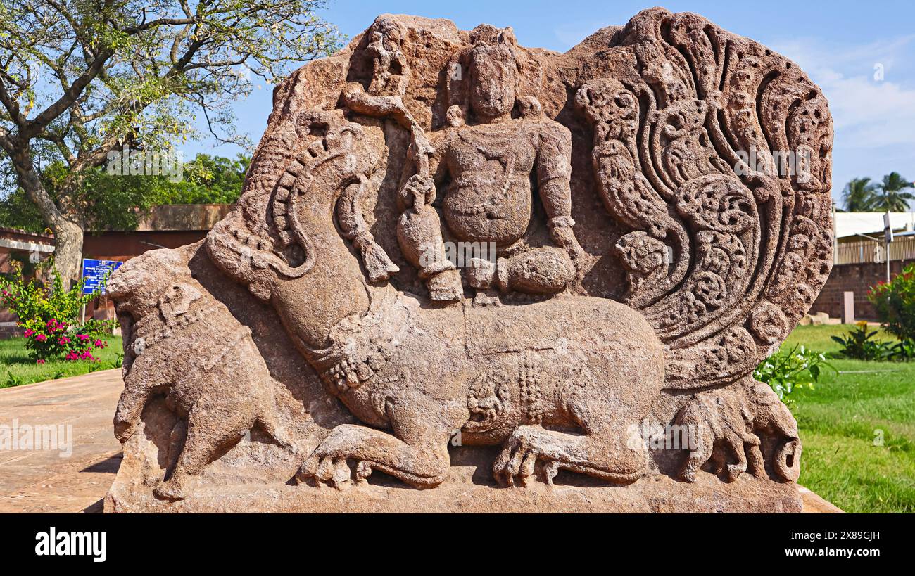 Carved Sculpture of Varuna Sitting on the Makara in the Complex of ...