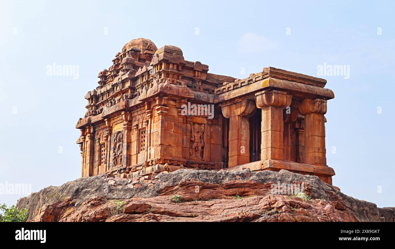 View of Sri Malgatti Shiva Gudi, Badami Fort, Badami, Bagalkot ...