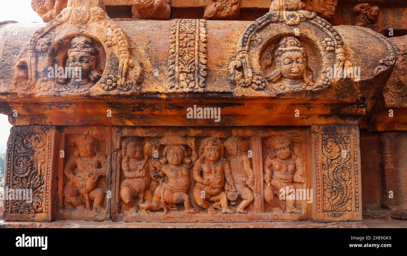 Carvings of Ganas on the Sri Malgatti Shiva Gudi Badami, Baglkot ...
