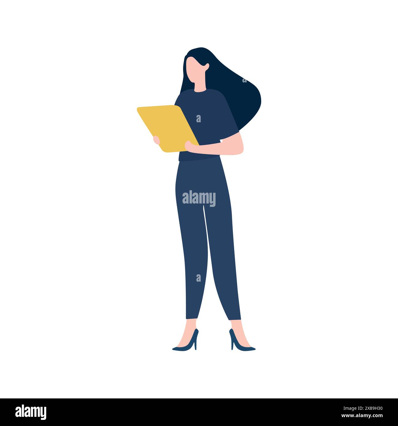Business woman folder in Stock Vector Images - Alamy