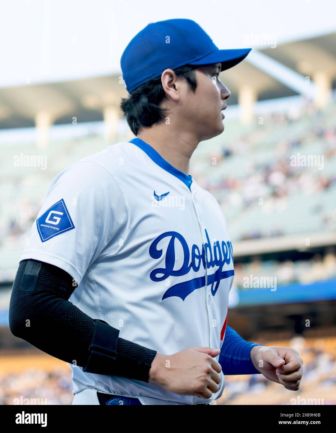 Los Angeles Dodgers designated hitter Shohei Ohtani (17) before a Major ...