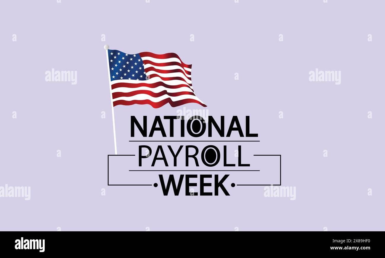 American Flag Design for National Payroll Week Celebration Stock Vector ...