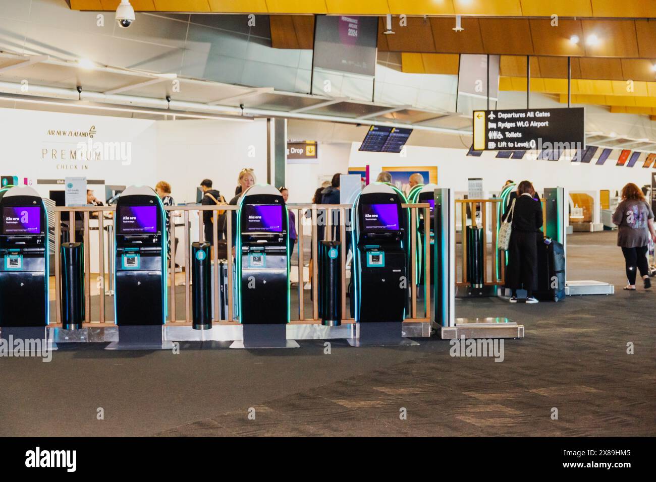 Air New Zealand Check In area at Wellington International Airport Stock ...