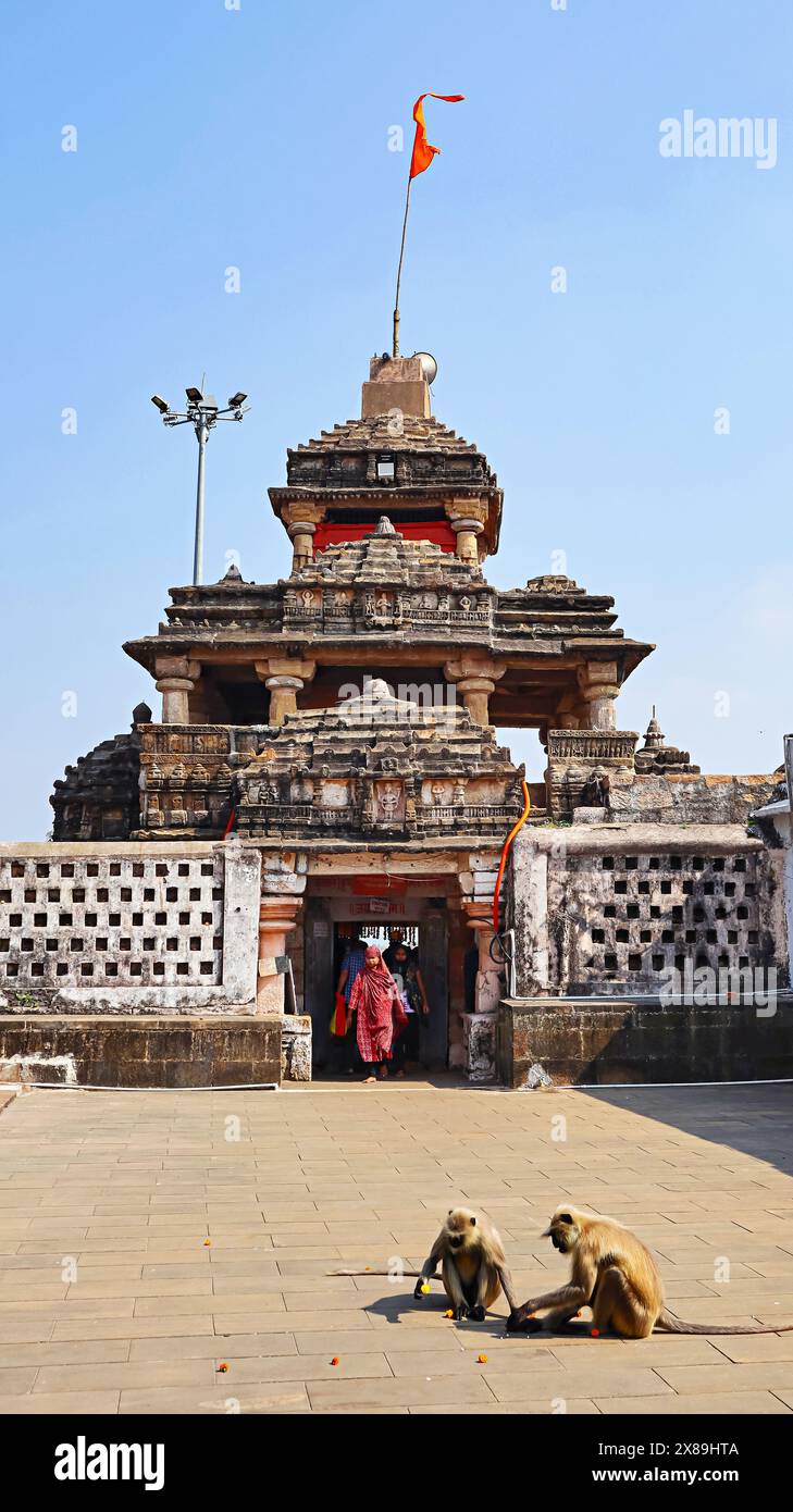 INDIA, MAHARASHTRA, NAGPUR, November 2023, Devotee inside Ram Temple ...