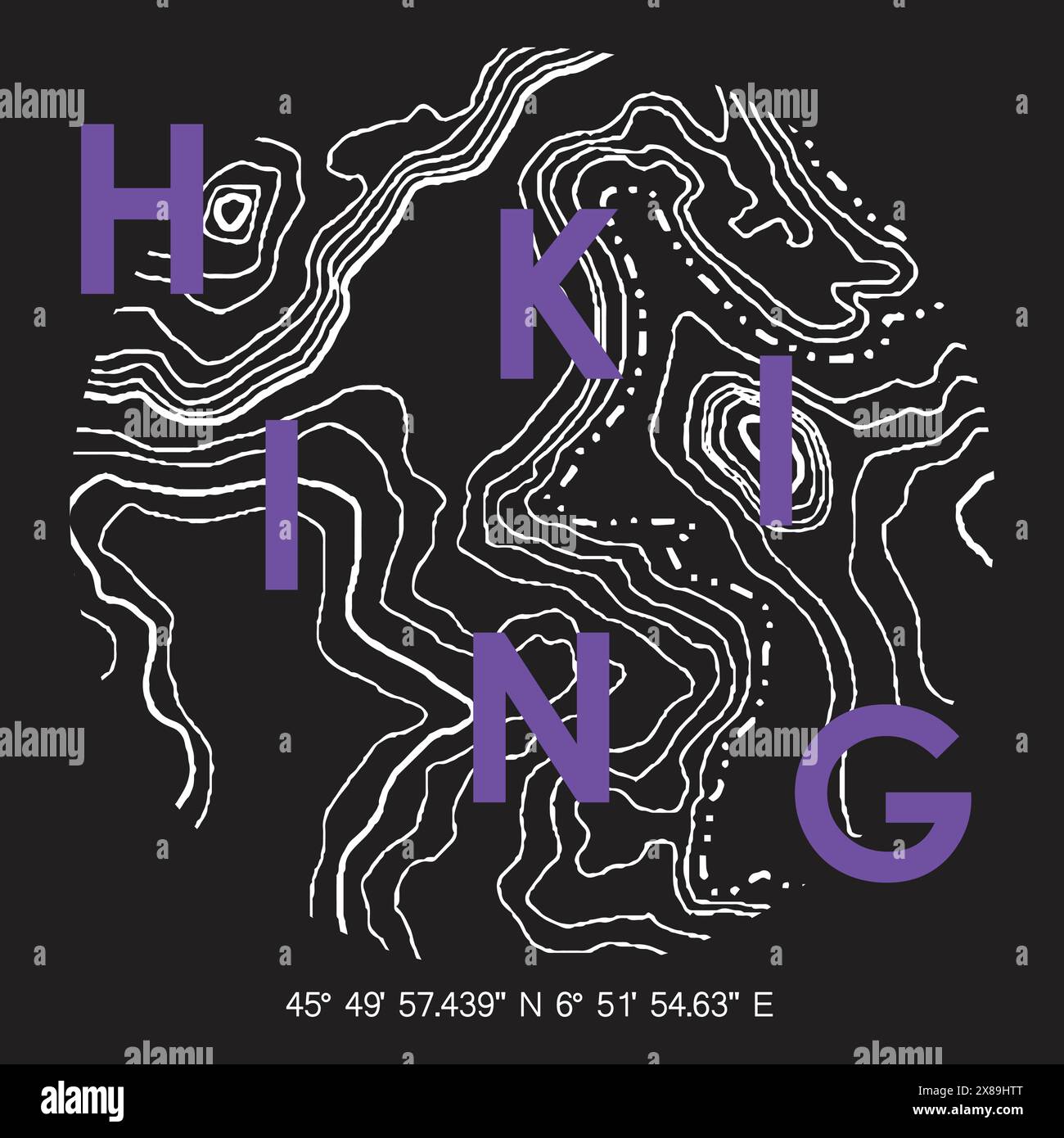 Hiking graph art road map design illustration Stock Vector Image & Art ...