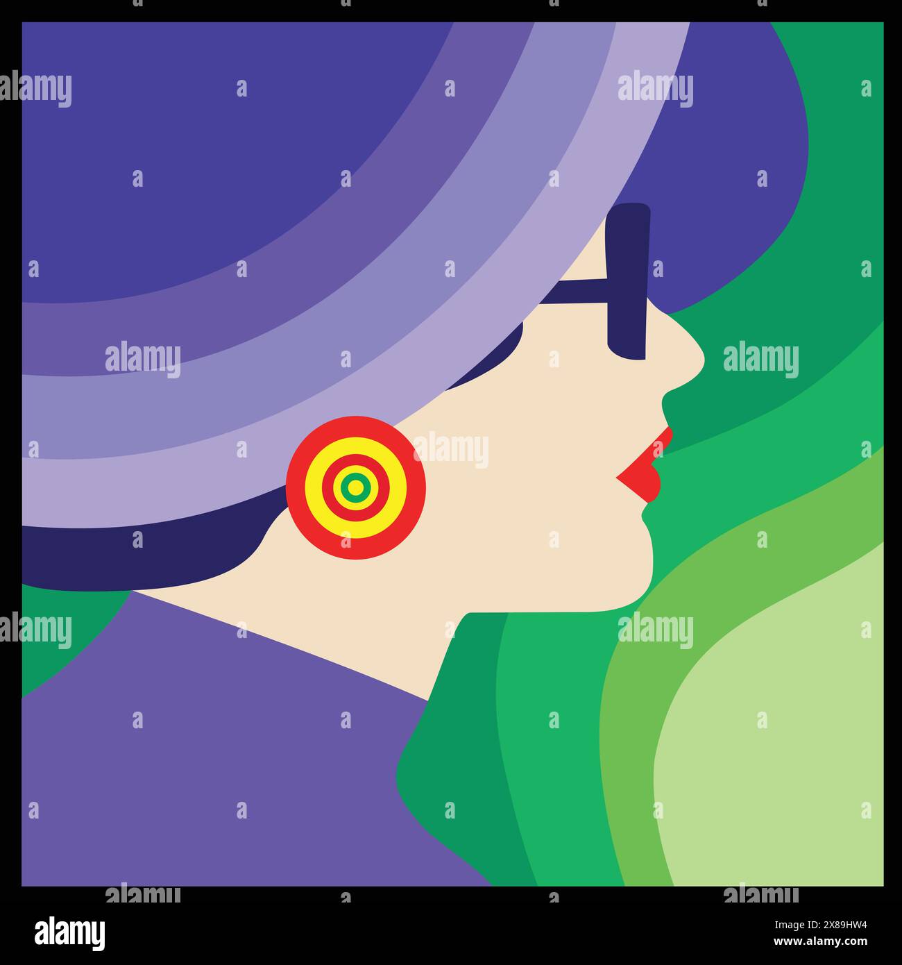 Beautiful and modern woman wear nice hat Stock Vector Image & Art - Alamy