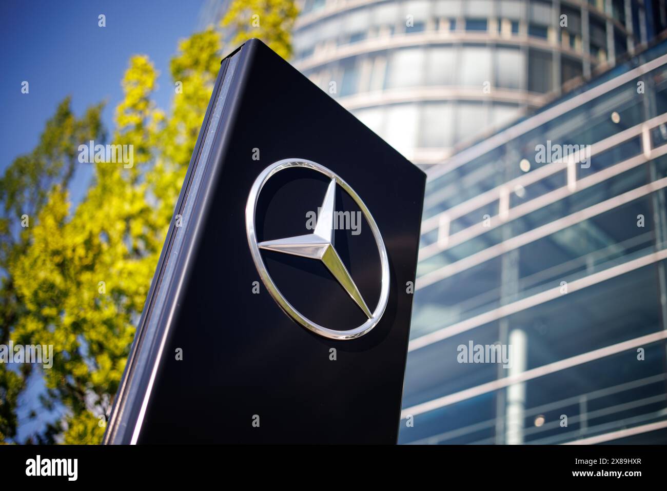 Munich, Germany. 10th May, 2024. The Mercedes star, the Mercedes-Benz ...