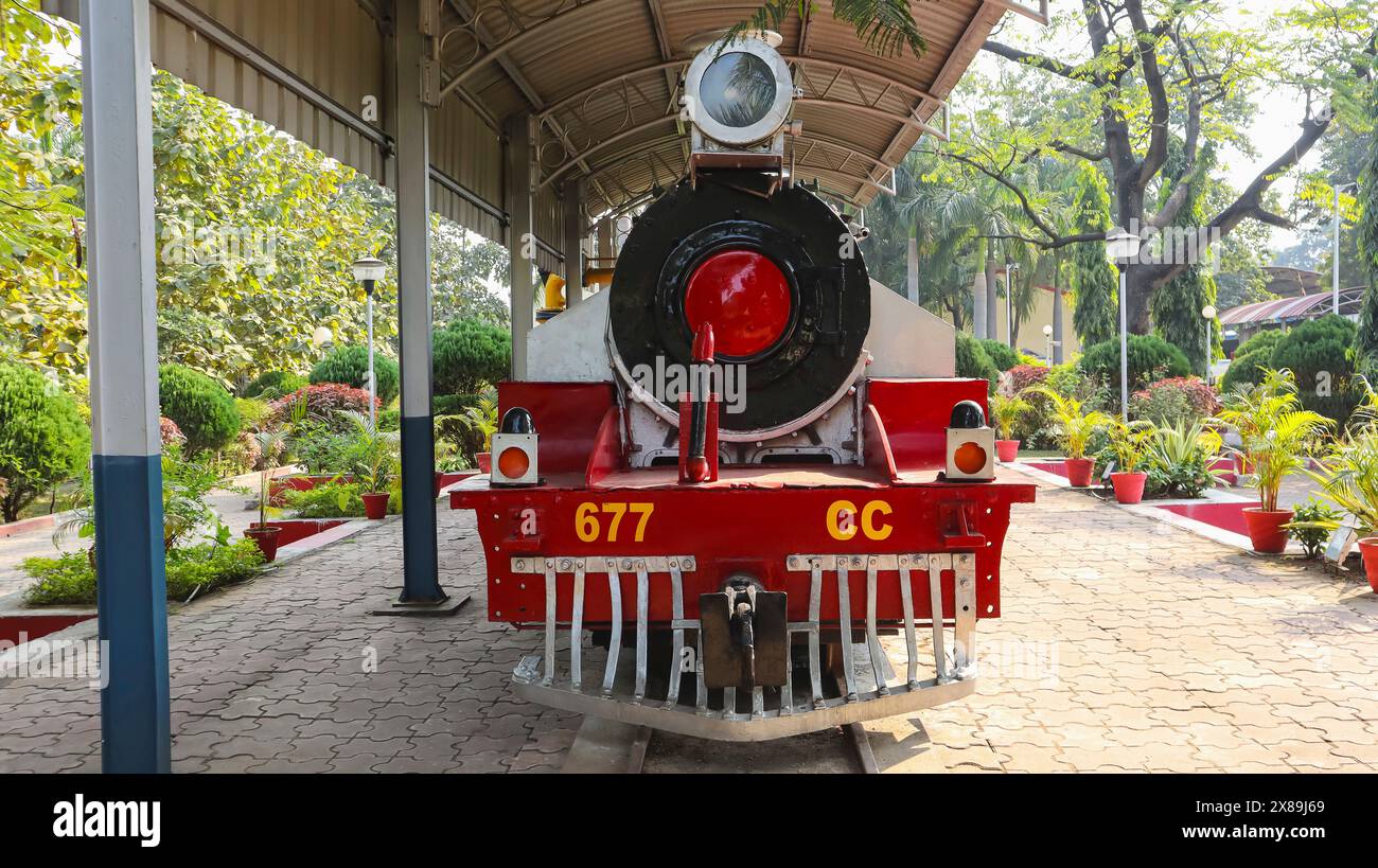 View of Steam Railway Engine in Narrow Gauge Railway Museum, Nagpur ...