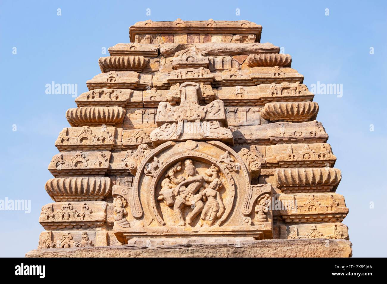 Carving of Dancing Shiva on the Shikhara of Sri Galaganaatha Temple ...