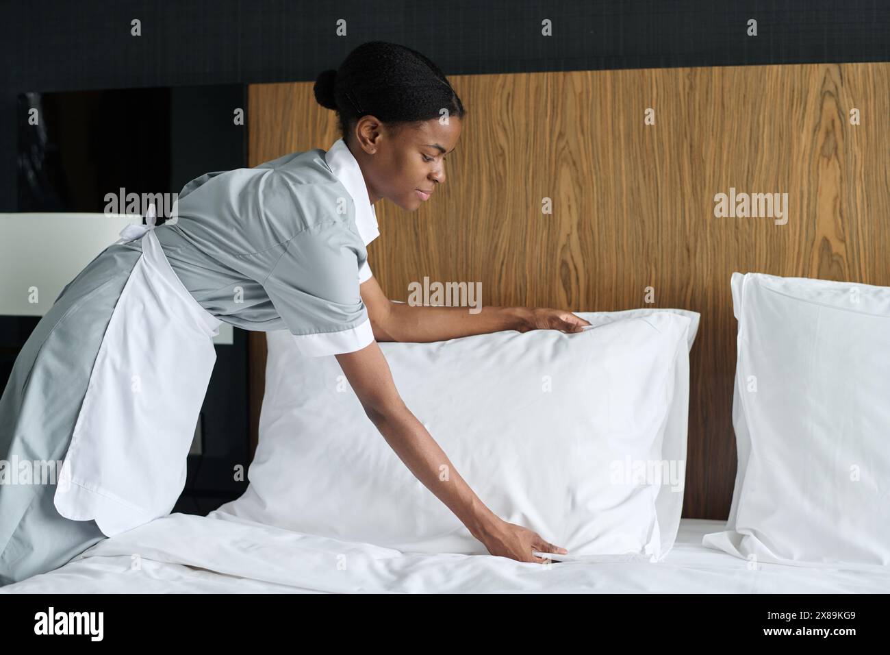 African american room attendant in hi-res stock photography and images ...