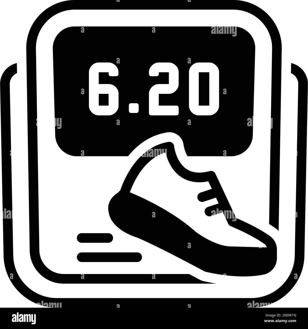 Pedometer logo Black and White Stock Photos & Images - Alamy