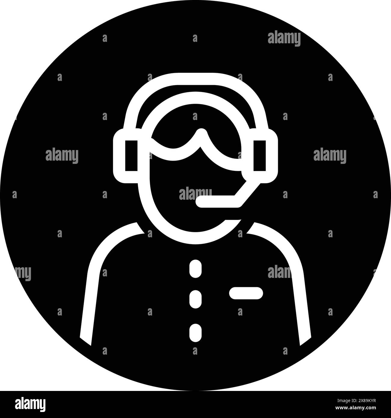 Service headset Stock Vector Images - Alamy