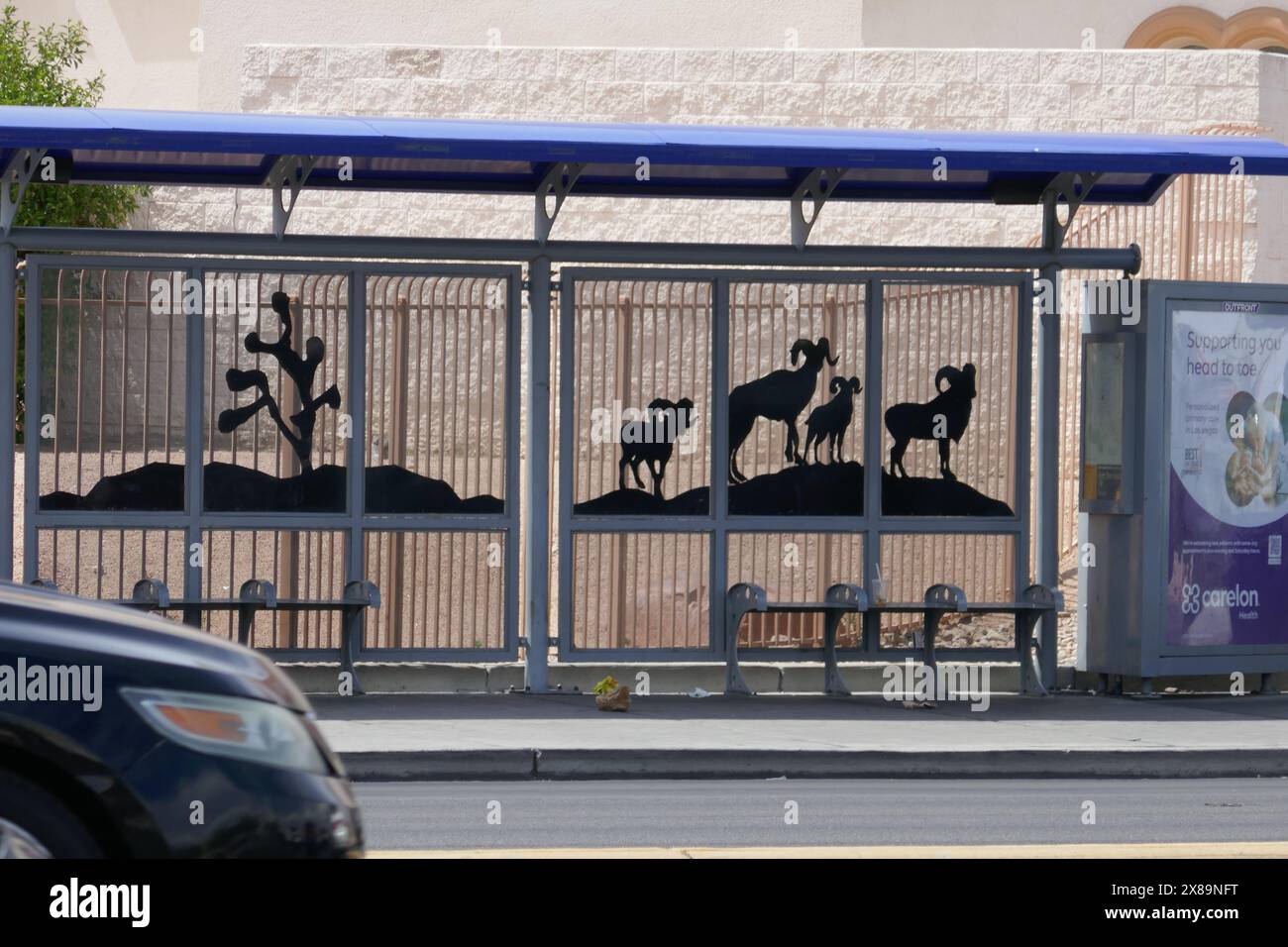 Las Vegas, Nevada, USA 14th May 2024 Desert Bighorn Sheep Metal Art at ...