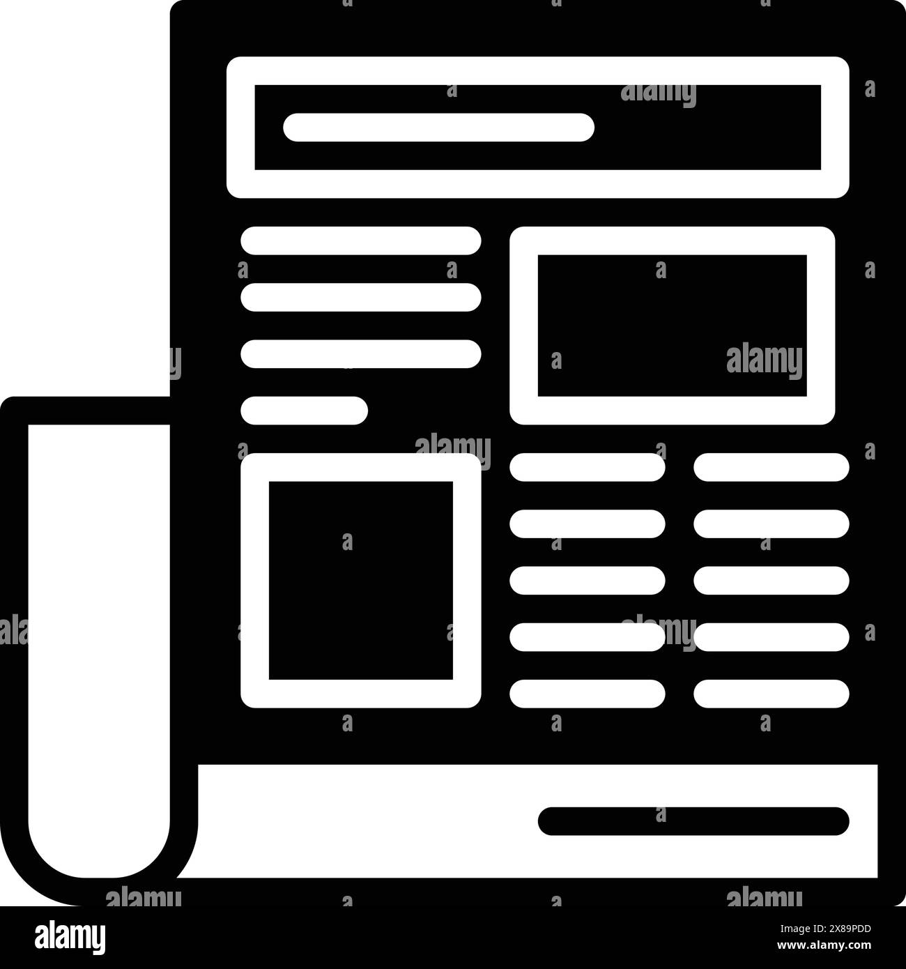 Icon for newspaper ads ,newspaper Stock Vector Image & Art - Alamy