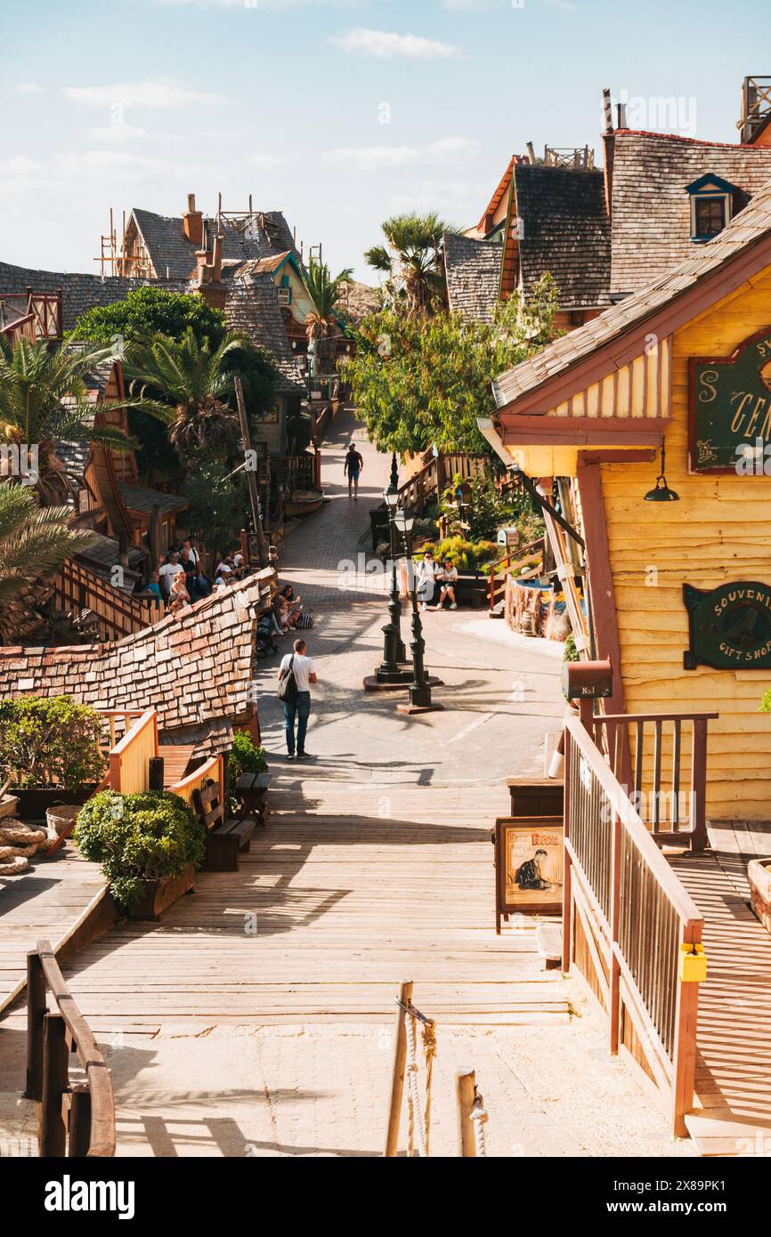 The main pathway through Popeye Village, a movie set built on the ...