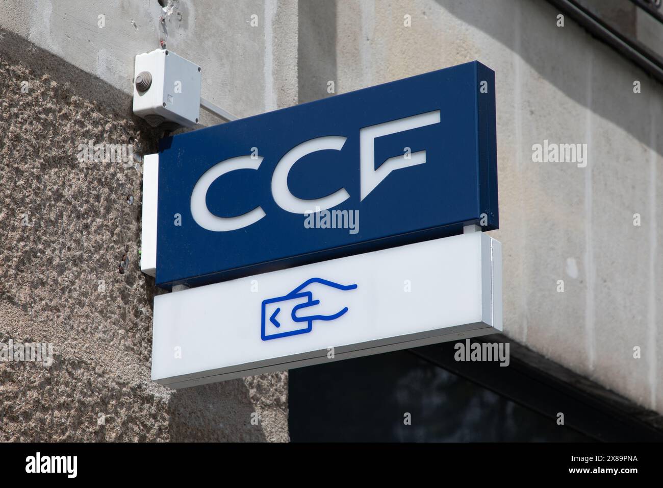 nantes , France - 05 22 2024 : ccf Credit commercial de France by HSBC ...