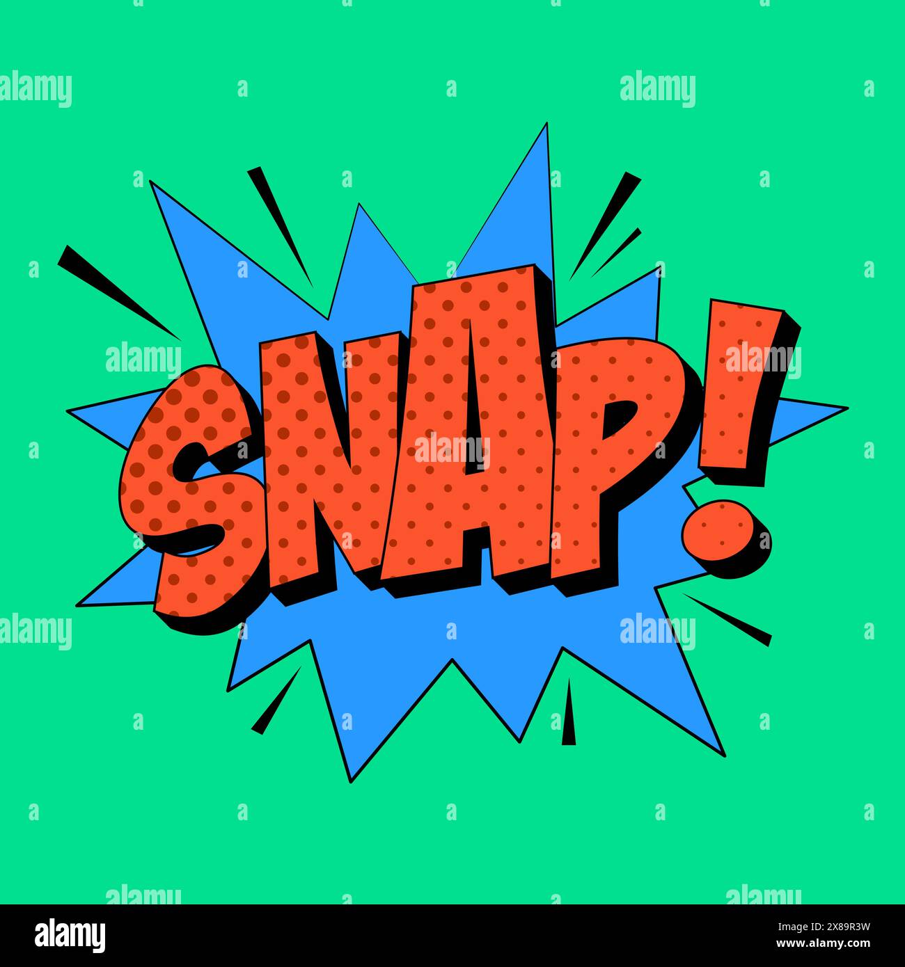 SNAP retro comic speech bubble in trendy pop art style. Bright cartoon message Stock Vector ...