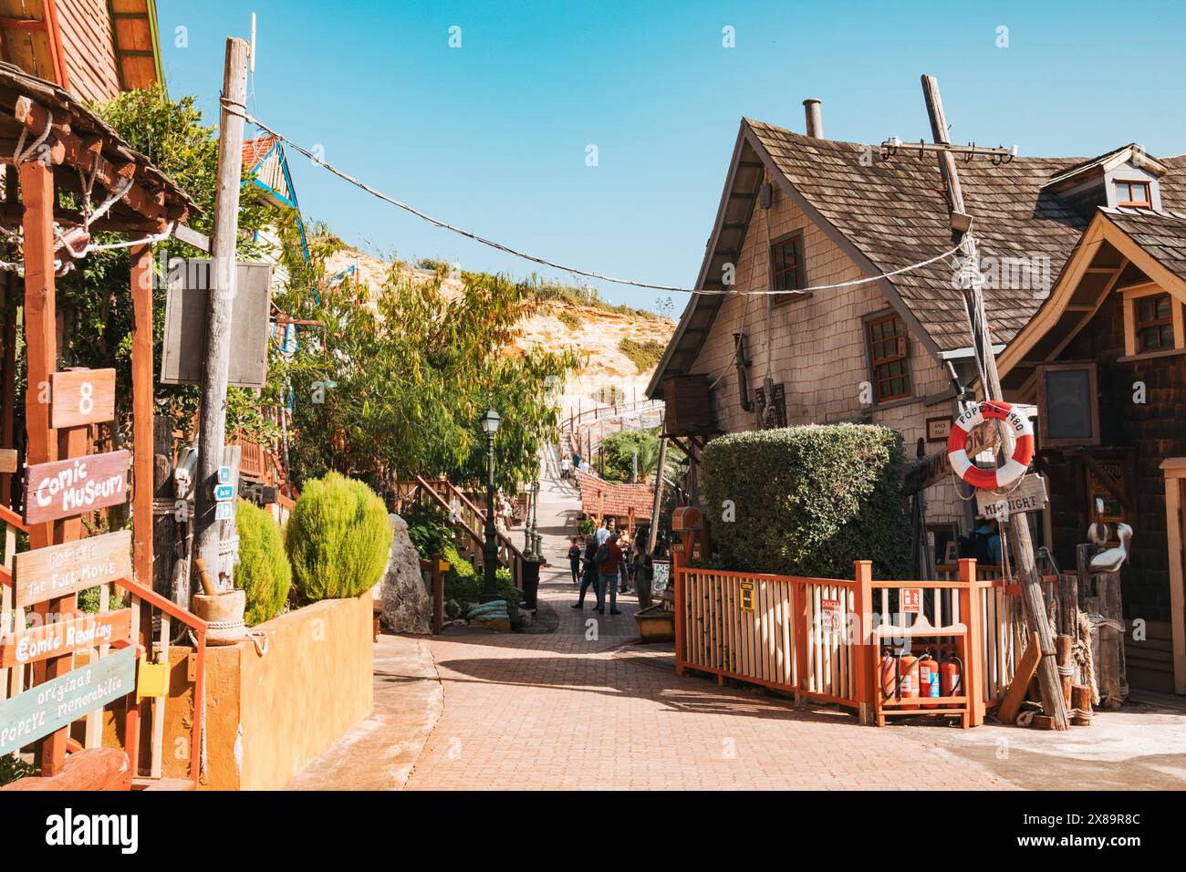 The main pathway through Popeye Village, a movie set built on the ...