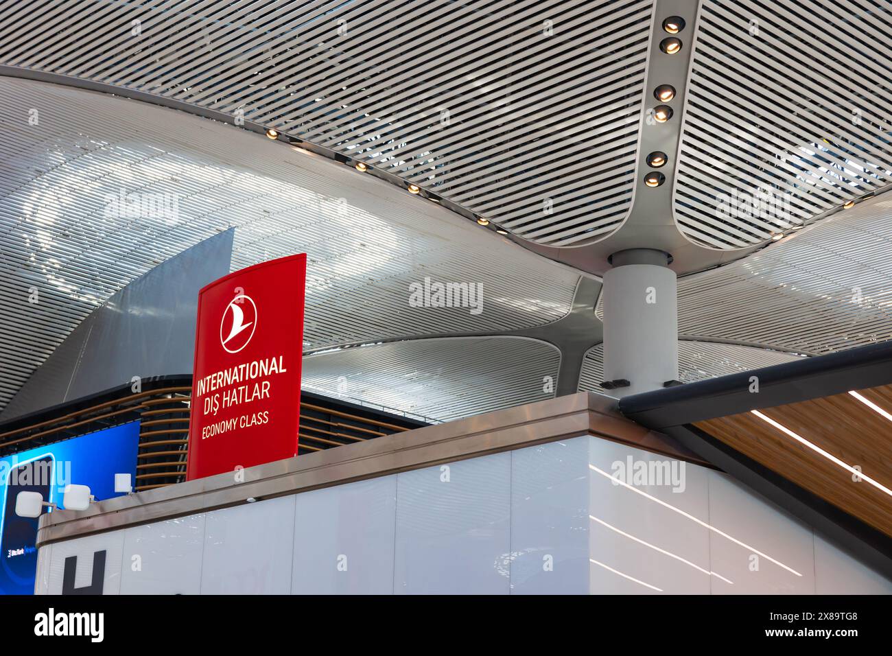 Turkish Airlines ticket or check-in area of International departures in ...