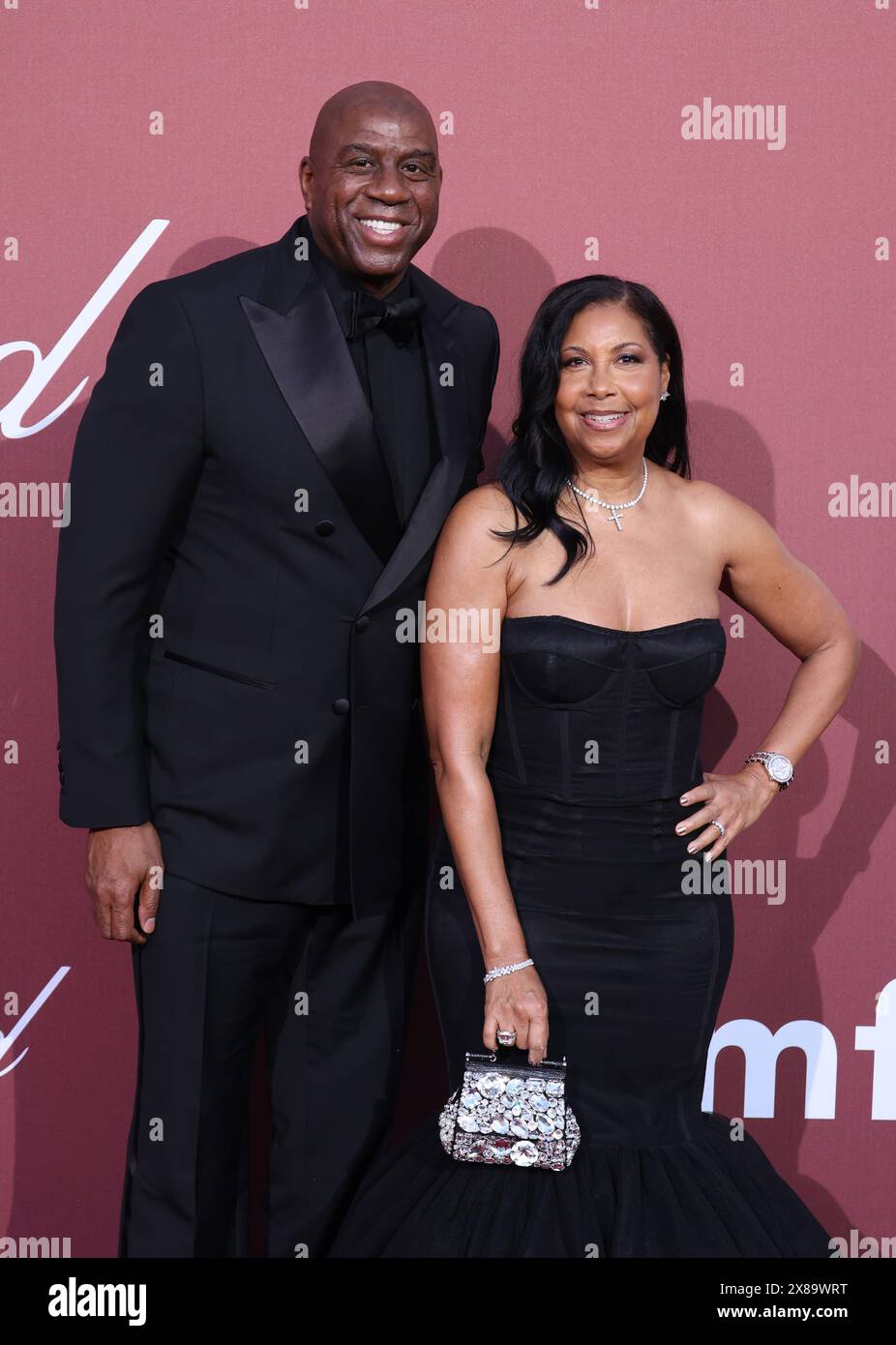 Cannes, France. 24th May, 2024. Earvin 'Magic' Johnson and Cookie ...