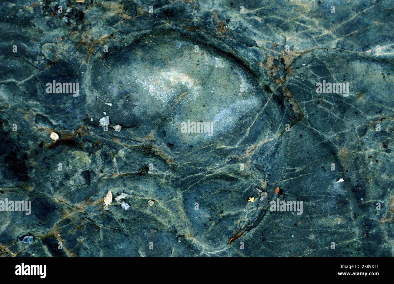 Photo of stone texture. Macro. Various shades of blue, turquoise, gray ...