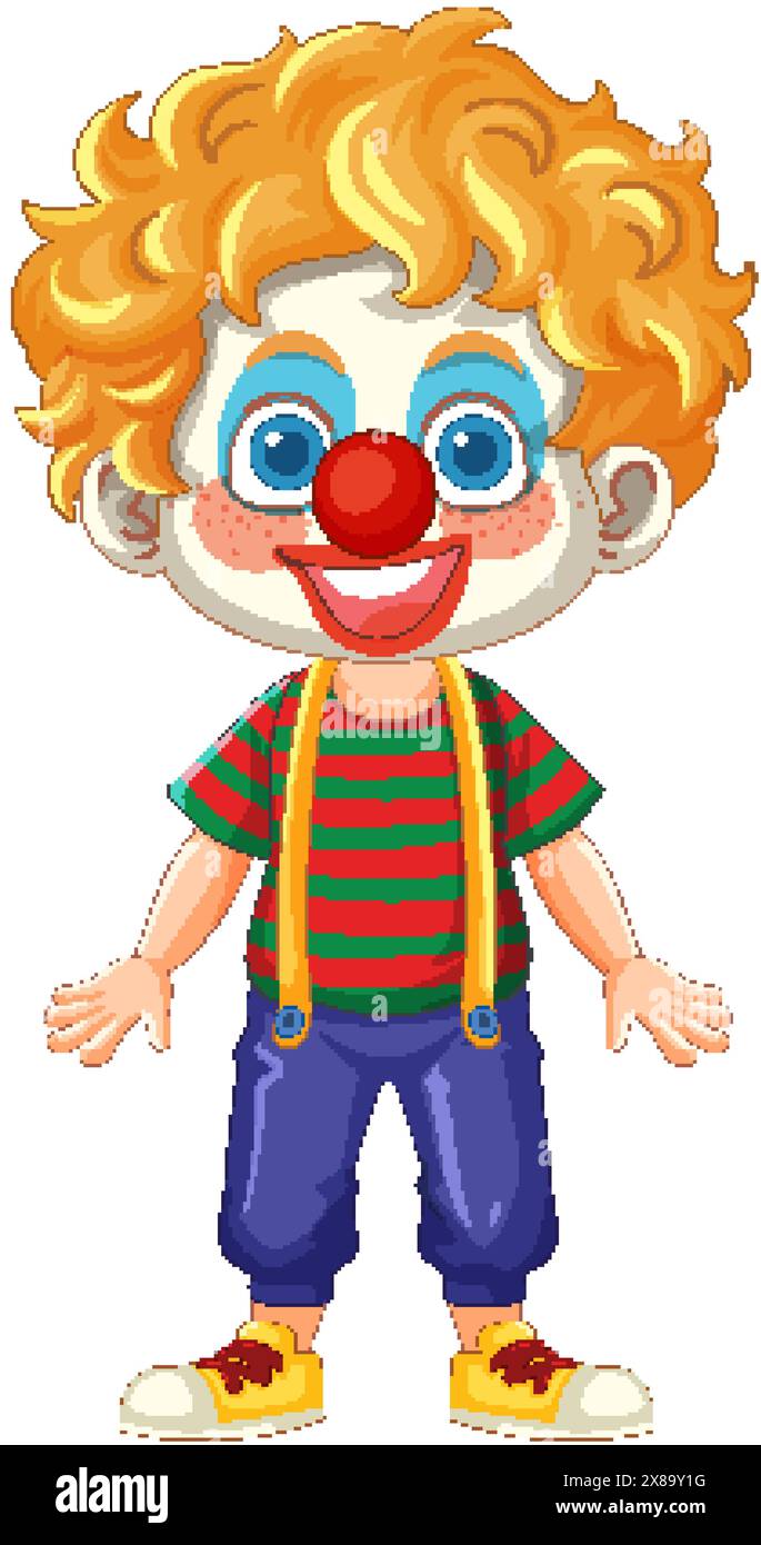 Clown costume blue and yellow hair clown hi-res stock photography and ...