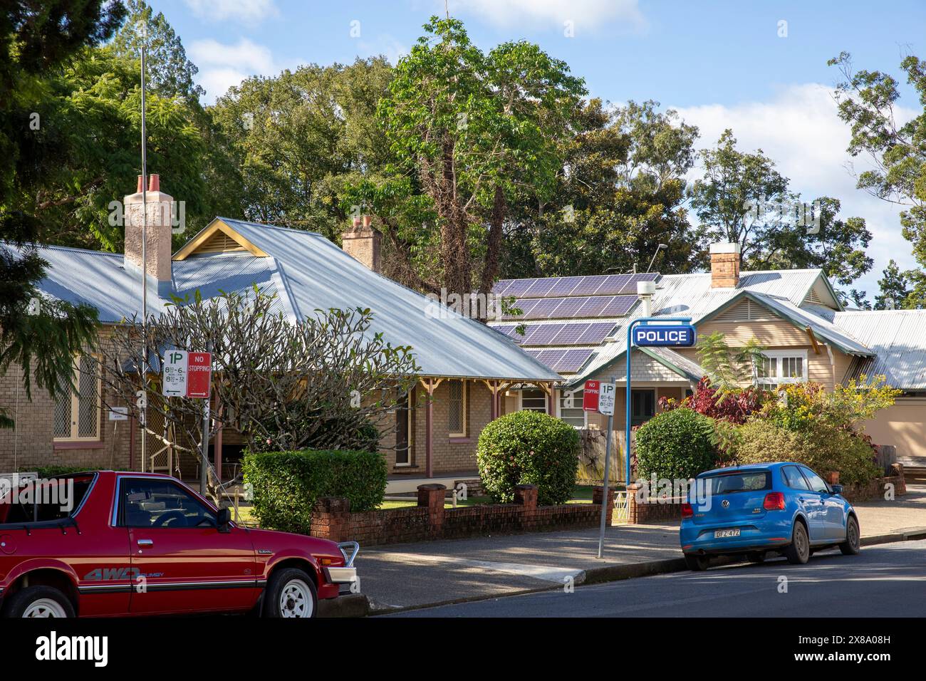 Bellingen town centre, idyllic town on the Waterfall Way in regional ...