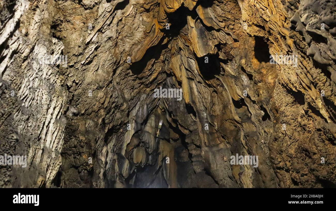 Mawsmai Caves, formed by the erosion of limestone and unrelenting flow ...