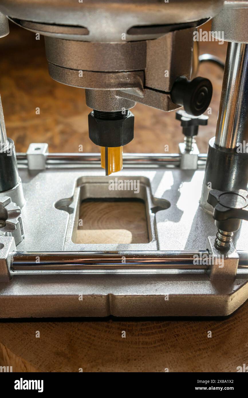 Manual Electric Milling Machine with Straight Cutter Stock Photo - Alamy