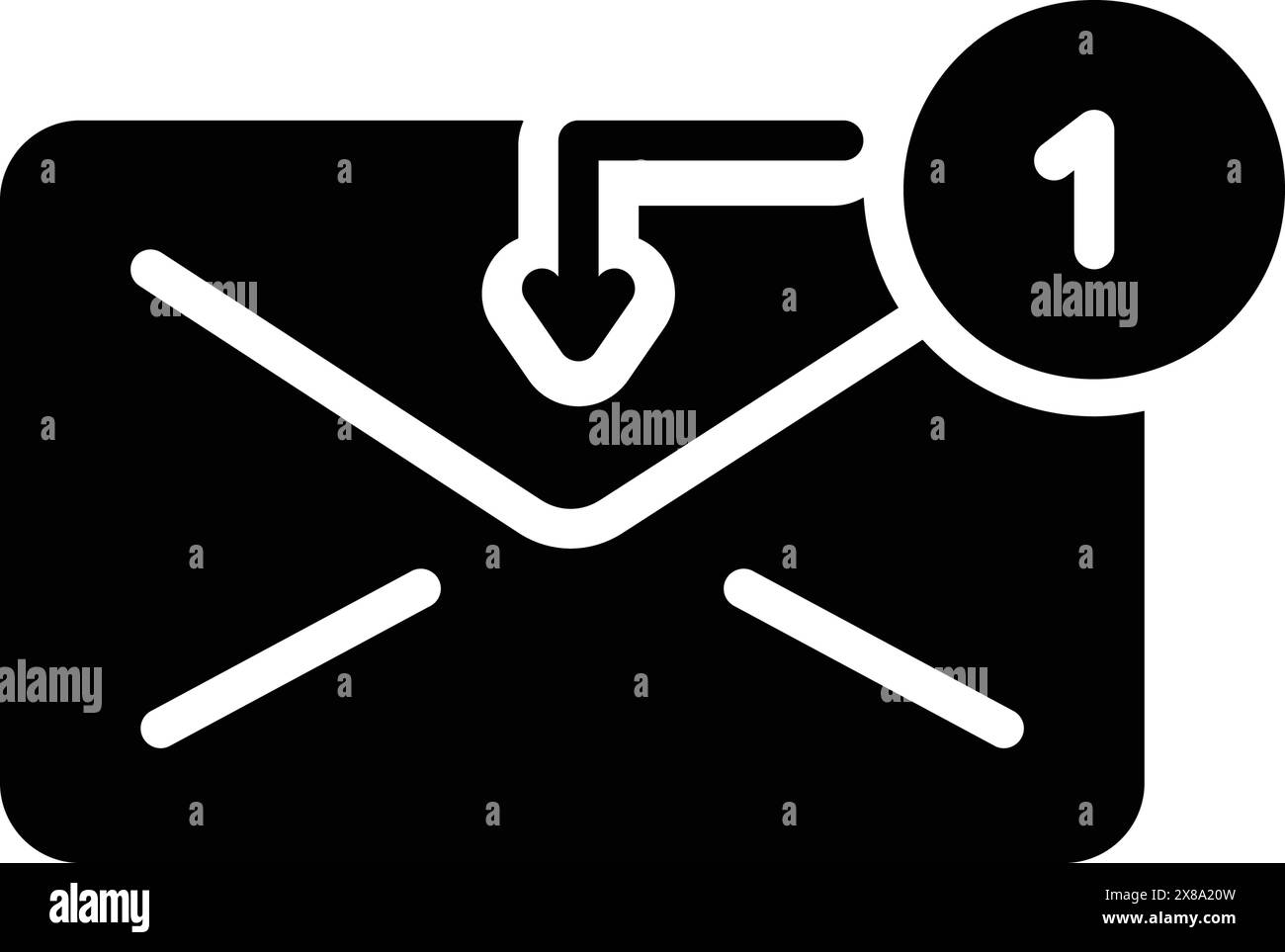 Inbox notification Black and White Stock Photos & Images - Alamy
