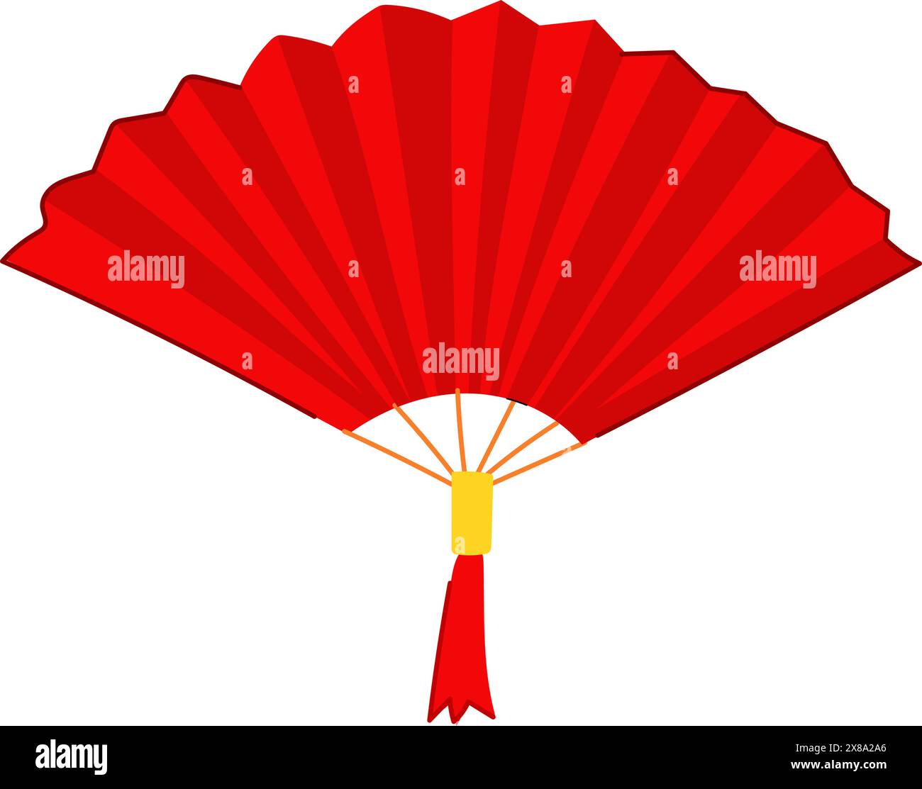 festival chinese fan cartoon vector illustration Stock Vector Image ...