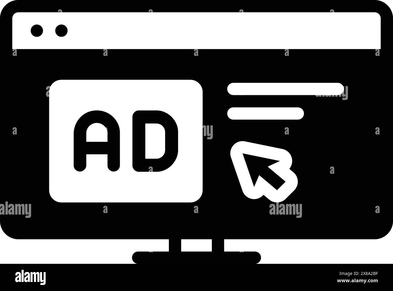 Icon for click ad,computer Stock Vector Image & Art - Alamy