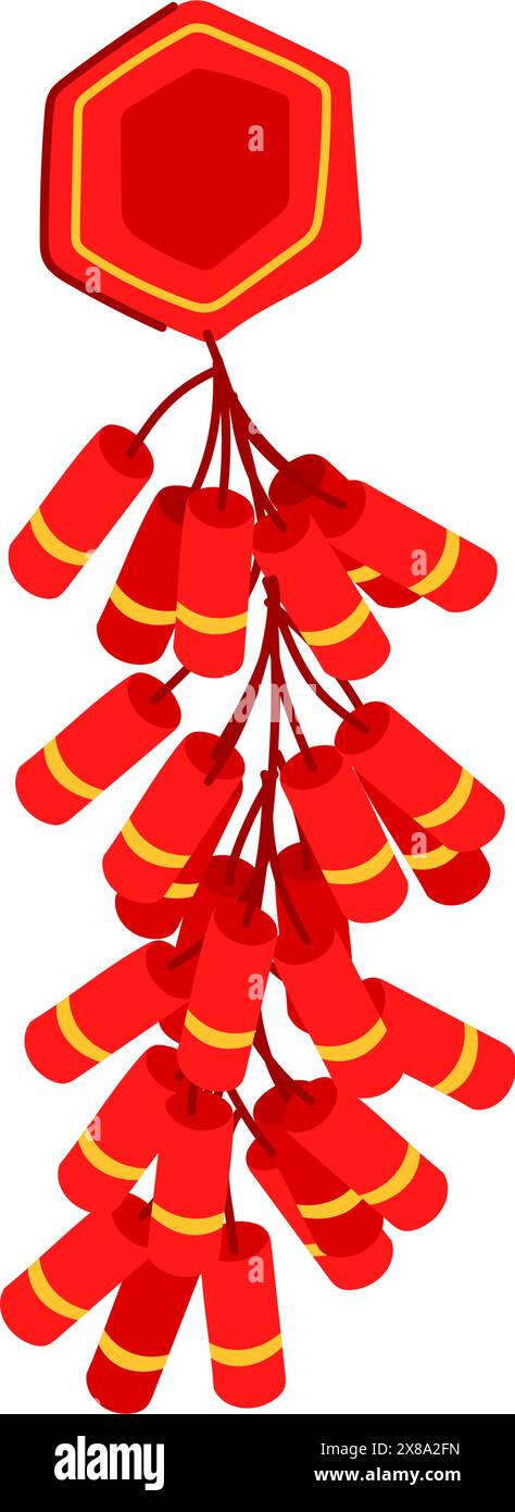 cracker chinese firecracker cartoon vector illustration Stock Vector ...