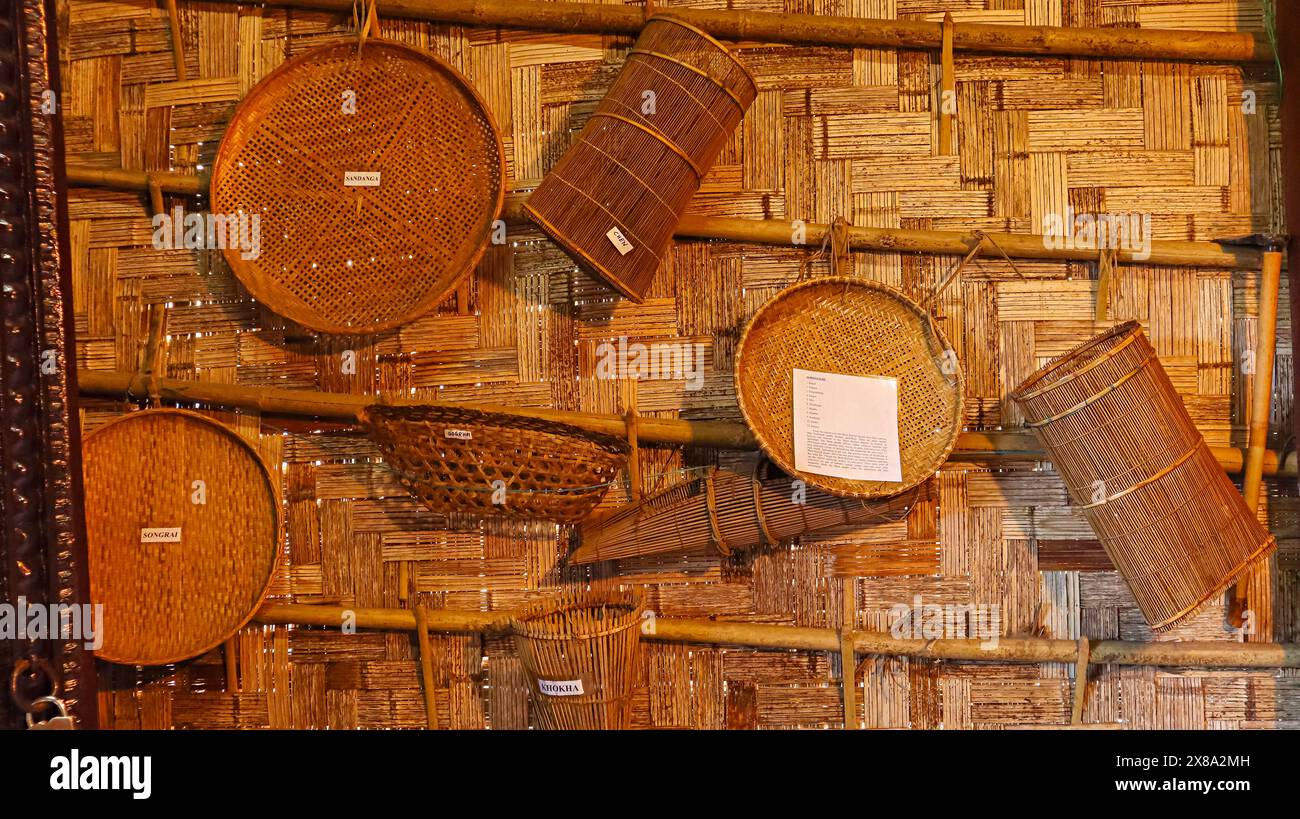 Traditional daily use items made From Bamboo, Hornbill Festival, Kisama ...