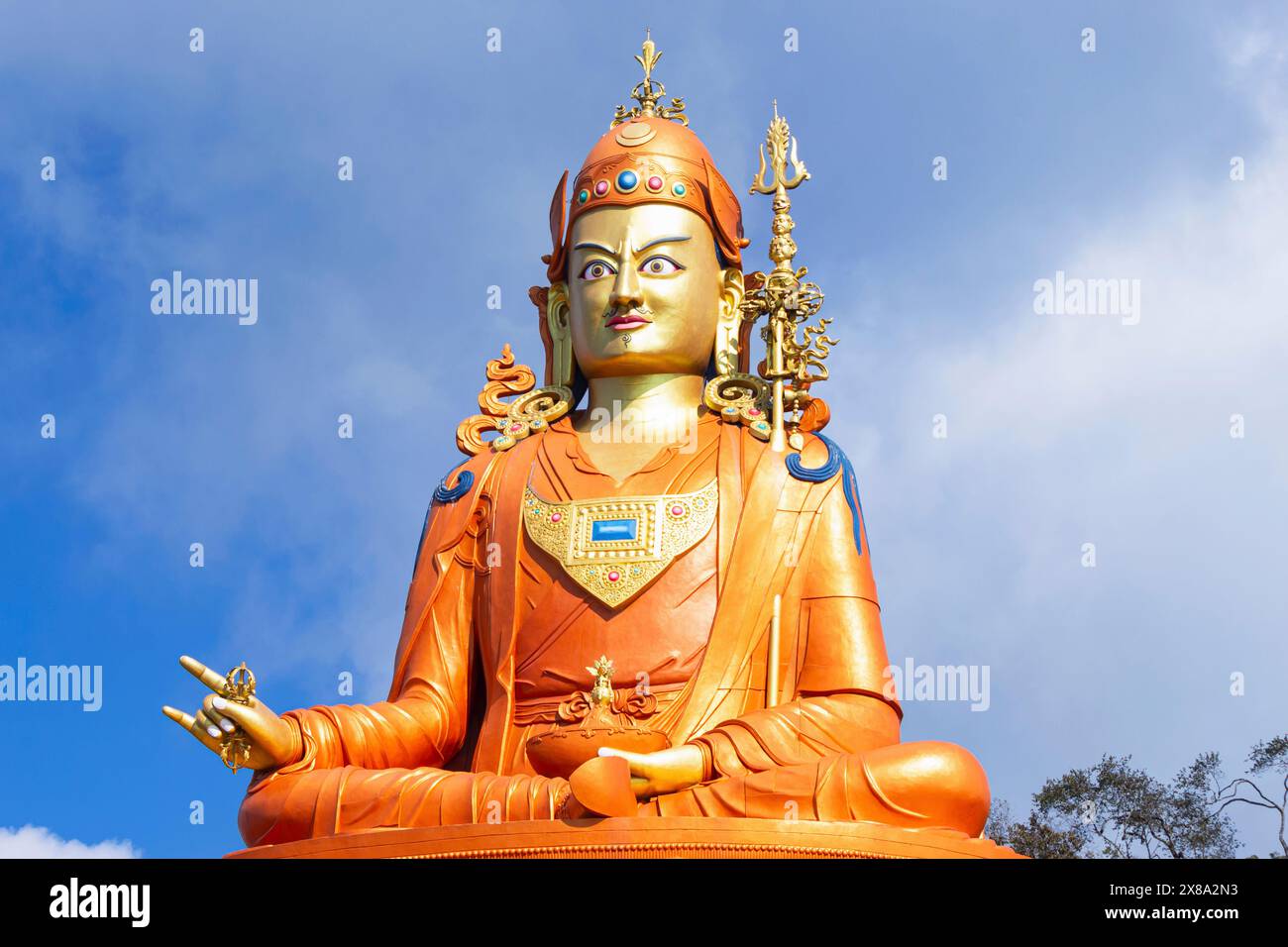 Samdruptse Hill with a giant 45 m tall statue of the Guru Padmasambhava ...