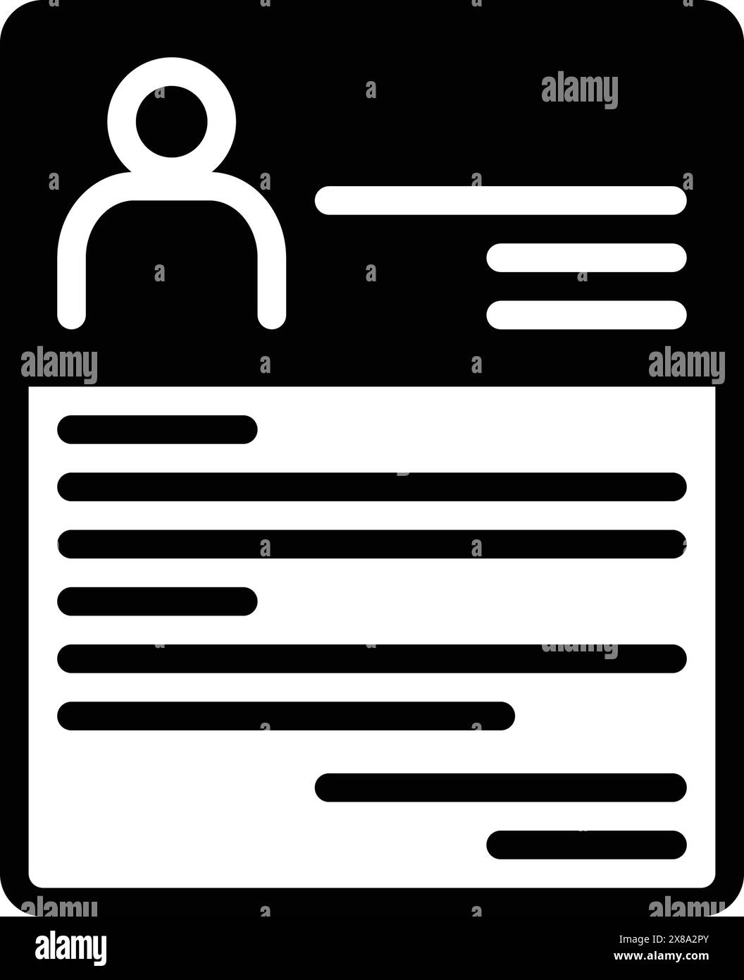 Icon for resume,summary Stock Vector Image & Art - Alamy