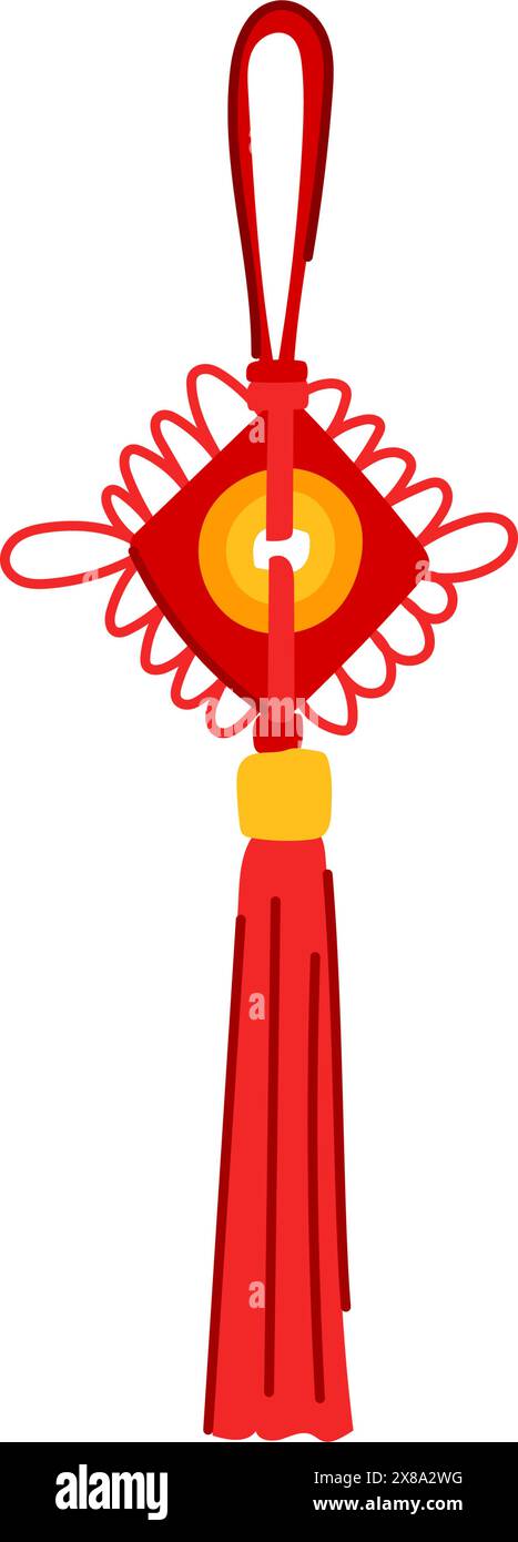 new chinese lucky knot cartoon vector illustration Stock Vector Image ...