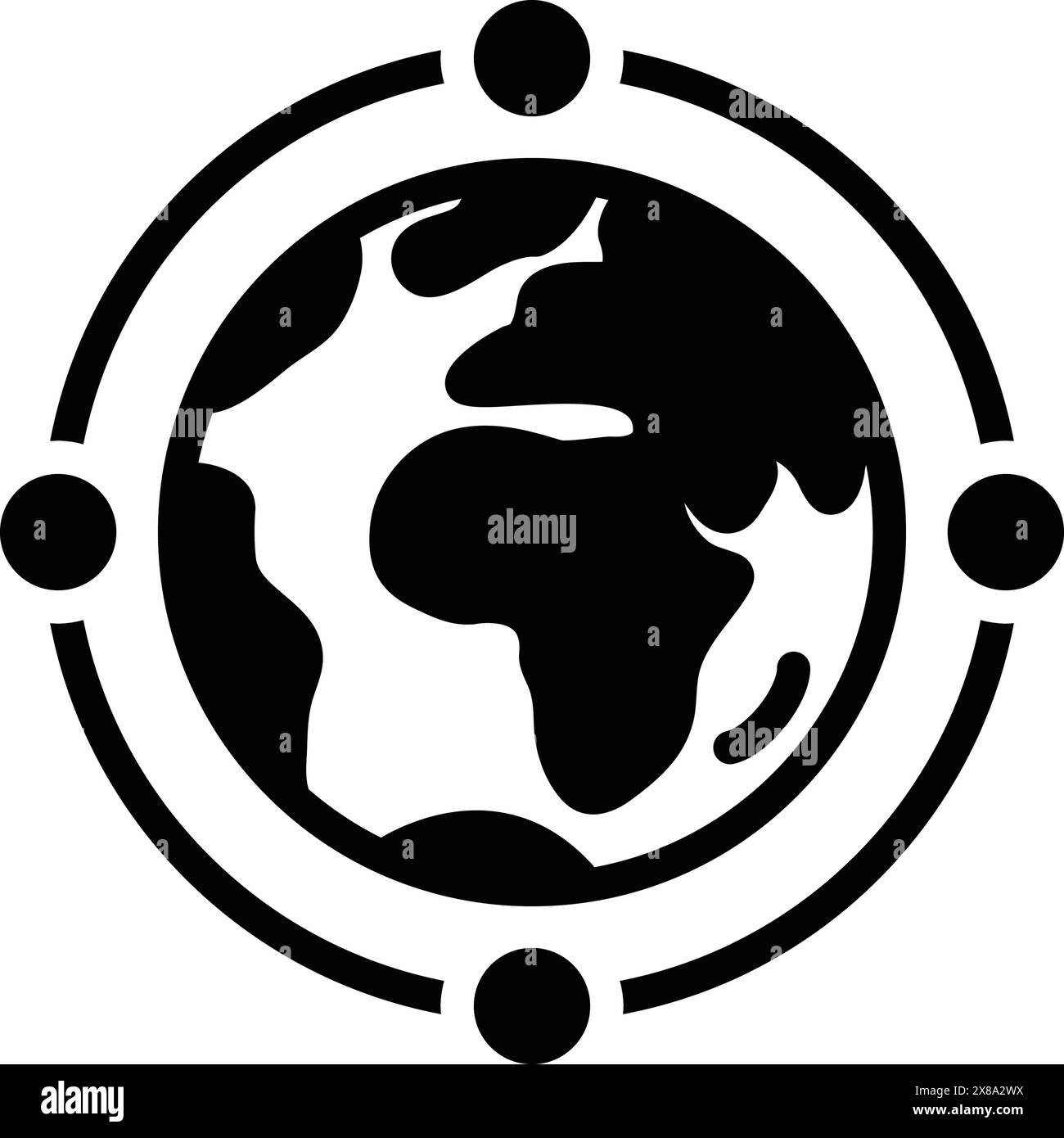 Connection map Stock Vector Images - Alamy