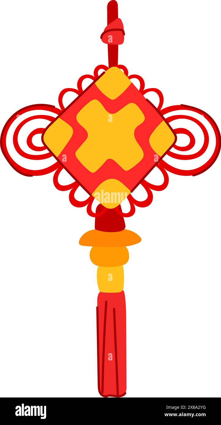 lunar chinese lucky knot cartoon vector illustration Stock Vector Image ...
