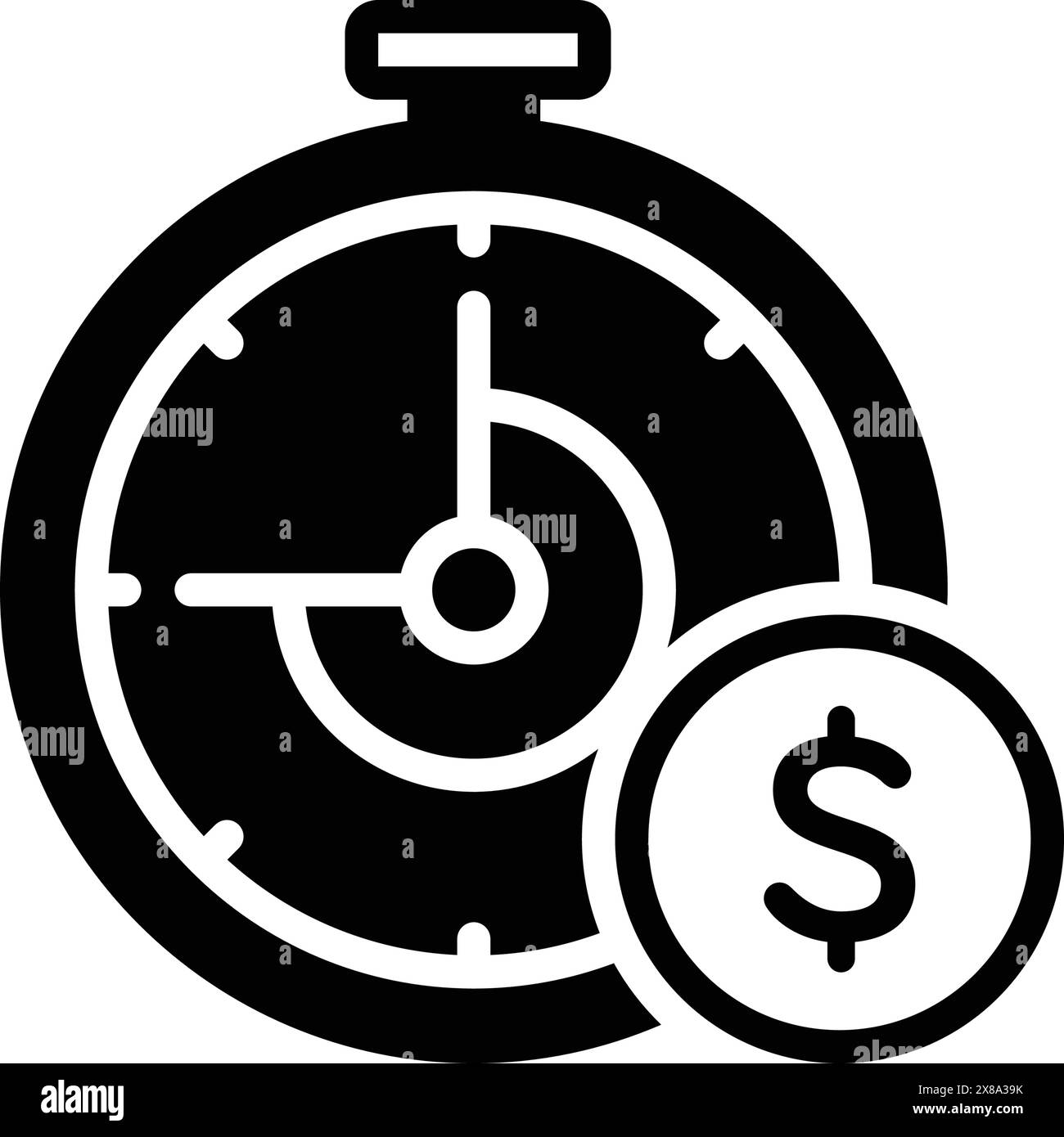 Icon for clock with dollar sign, turnover Stock Vector Image & Art - Alamy