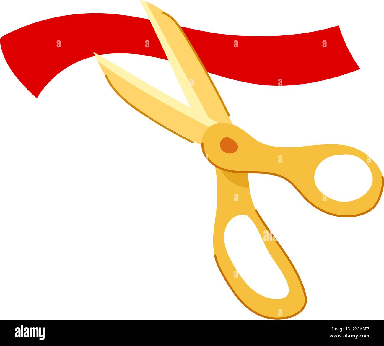 tailor gold scissor cartoon vector illustration Stock Vector Image ...
