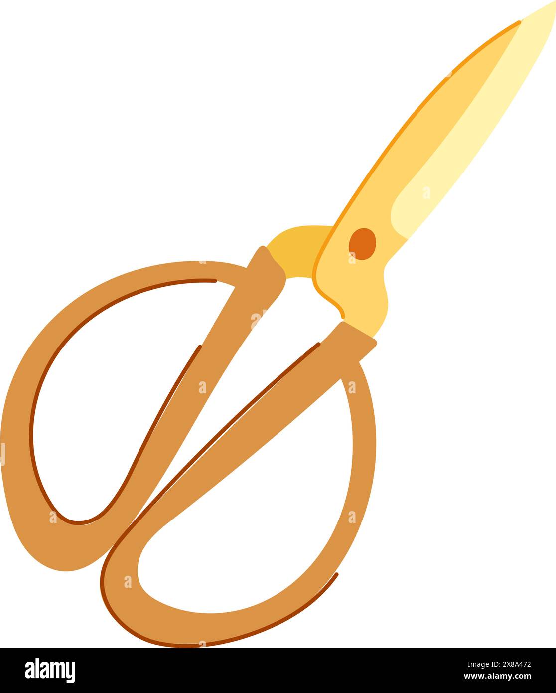 grand gold scissor cartoon vector illustration Stock Vector Image & Art ...
