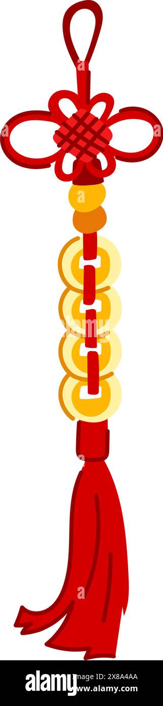 asian chinese lucky knot cartoon vector illustration Stock Vector Image ...